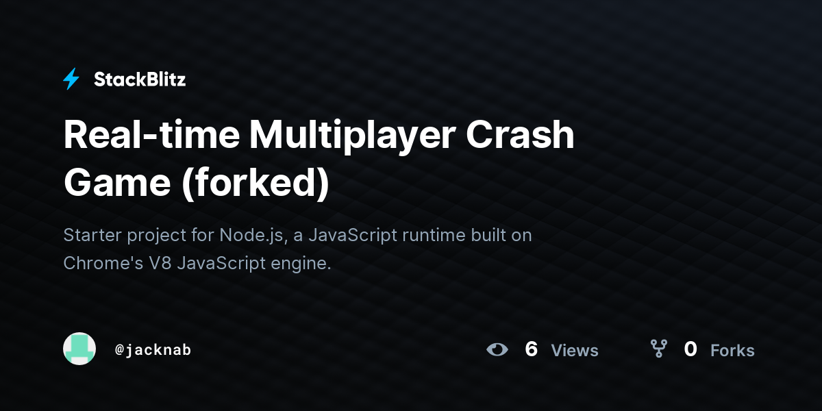 Real-time Multiplayer Crash Game (forked) - StackBlitz