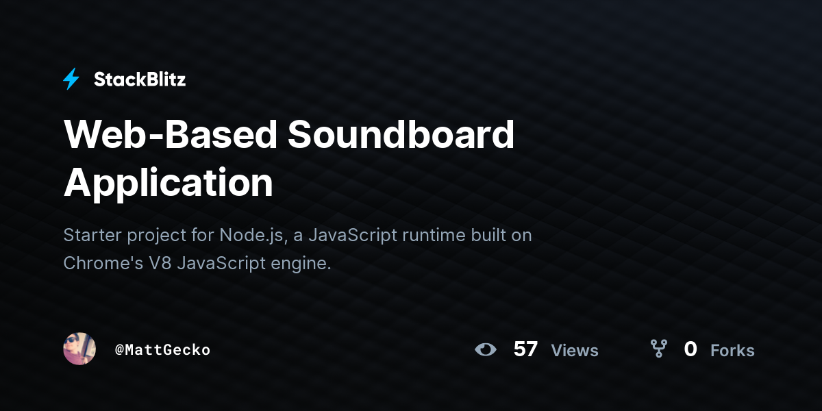 Web-Based Soundboard Application - StackBlitz