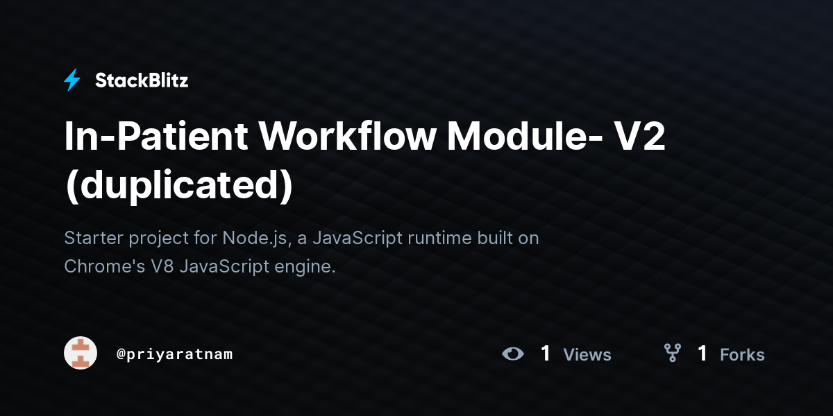 In-Patient Workflow Module- V2 (duplicated) - StackBlitz