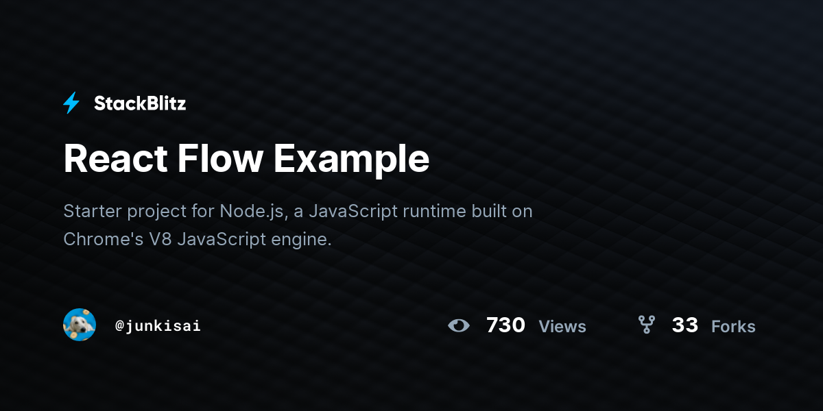 React Flow Example - StackBlitz