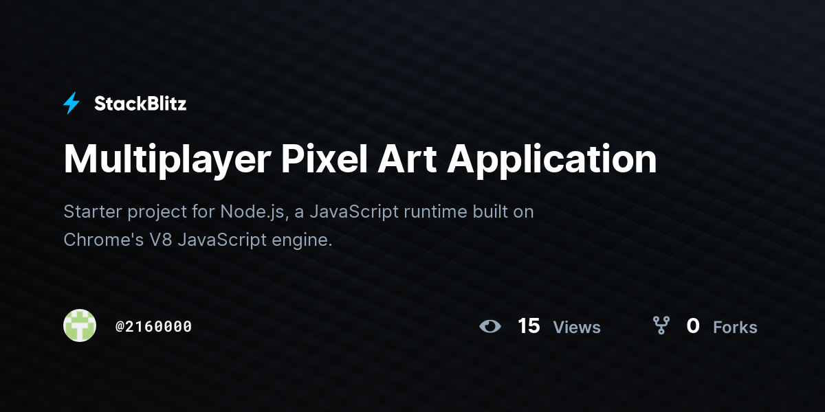 Multiplayer Pixel Art Application - StackBlitz