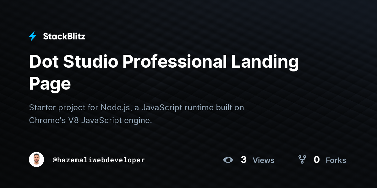 Dot Studio Professional Landing Page - StackBlitz