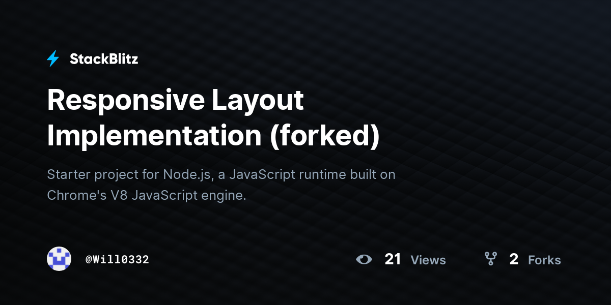 Responsive Layout Implementation (forked) - StackBlitz