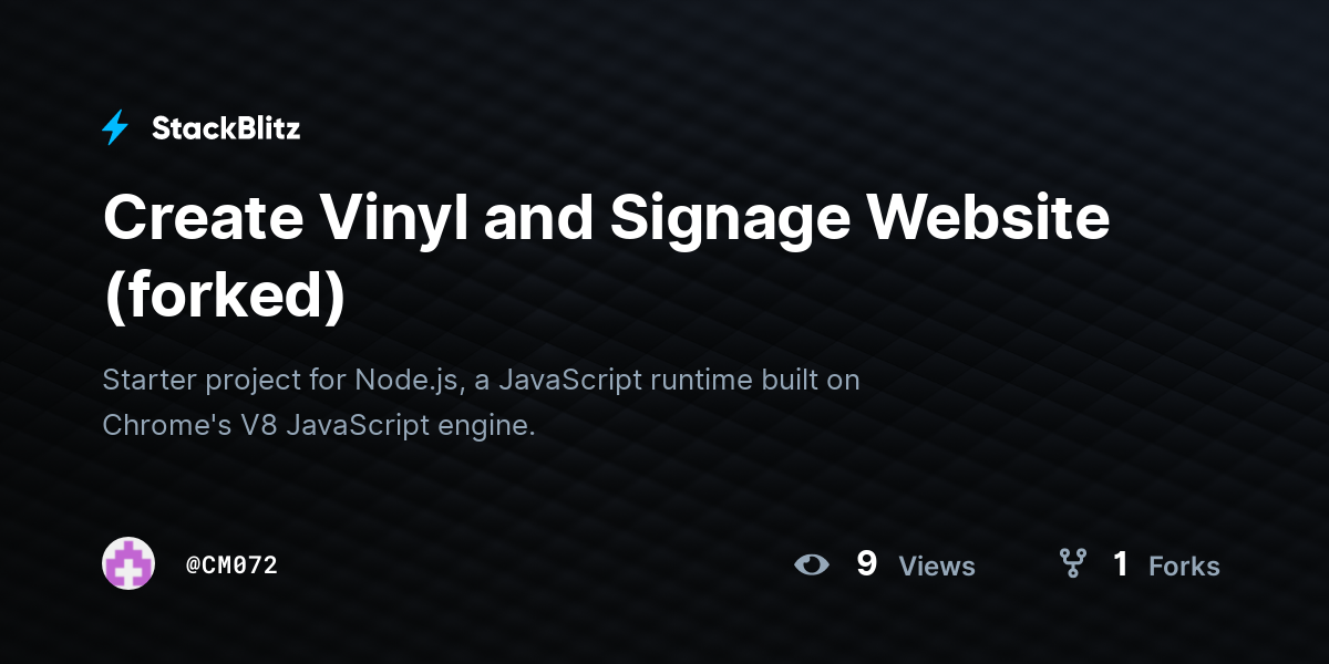 Create Vinyl and Signage Website (forked) - StackBlitz