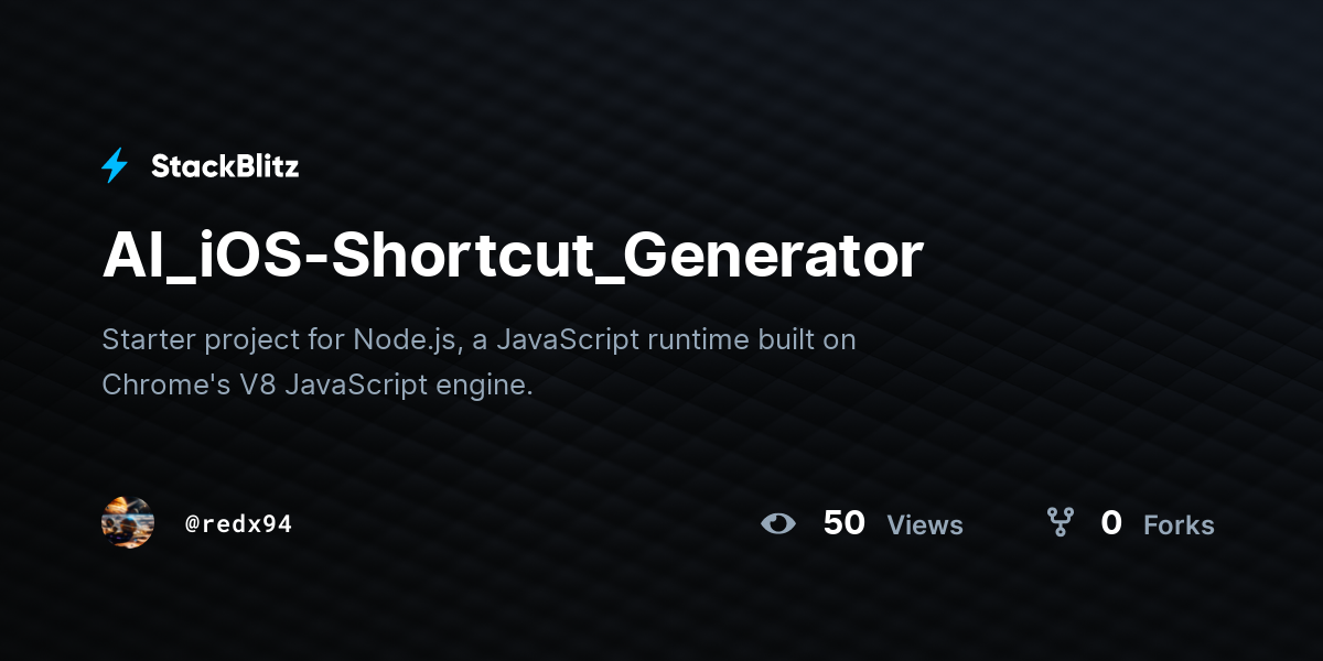 AI_iOS-Shortcut_Generator - StackBlitz
