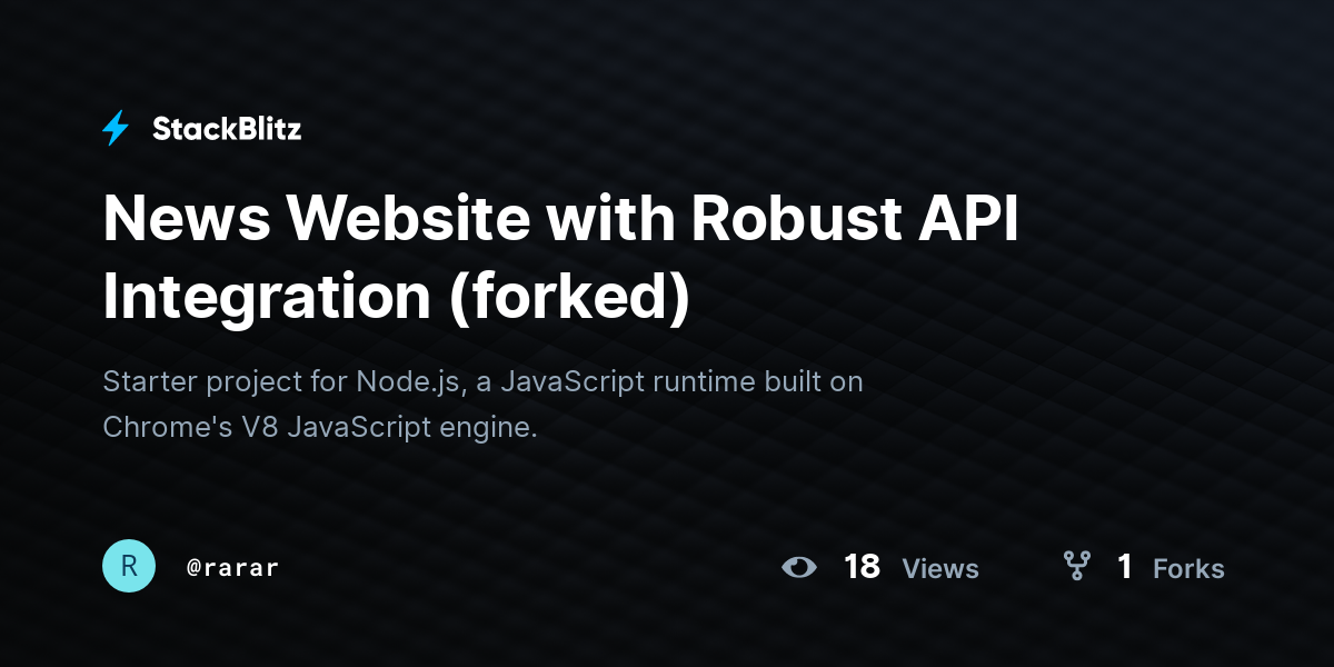 News Website with Robust API Integration (forked) - StackBlitz