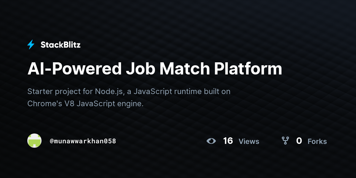 AI-Powered Job Match Platform - StackBlitz