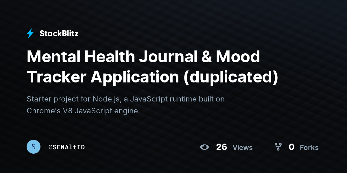 Mental Health Journal & Mood Tracker Application (duplicated) - StackBlitz