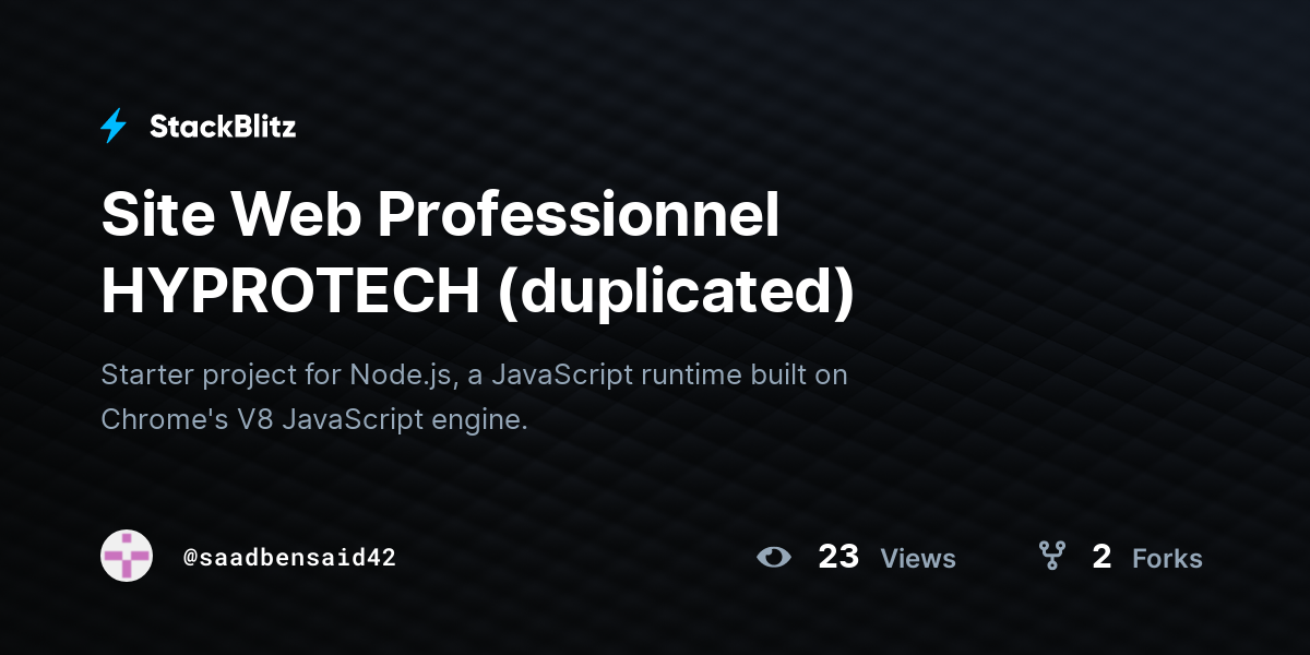 Site Web Professionnel HYPROTECH (duplicated) - StackBlitz