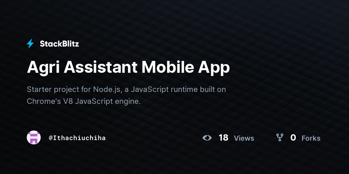 Agri Assistant Mobile App - StackBlitz