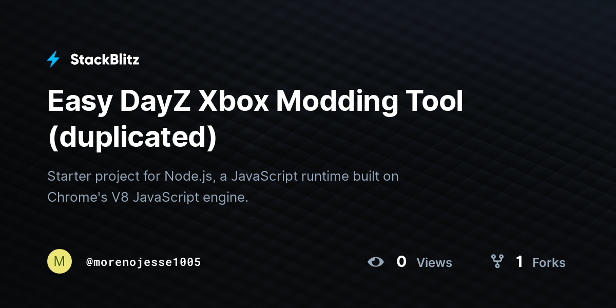 Easy DayZ Xbox Modding Tool (duplicated) - StackBlitz