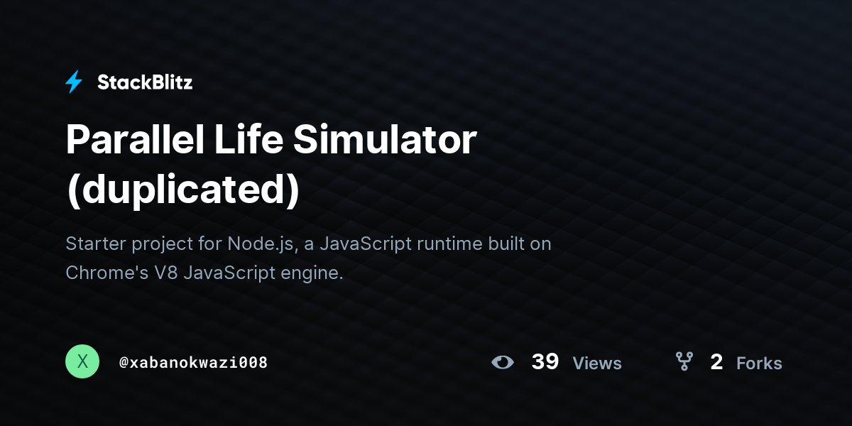 Parallel Life Simulator (duplicated) - StackBlitz