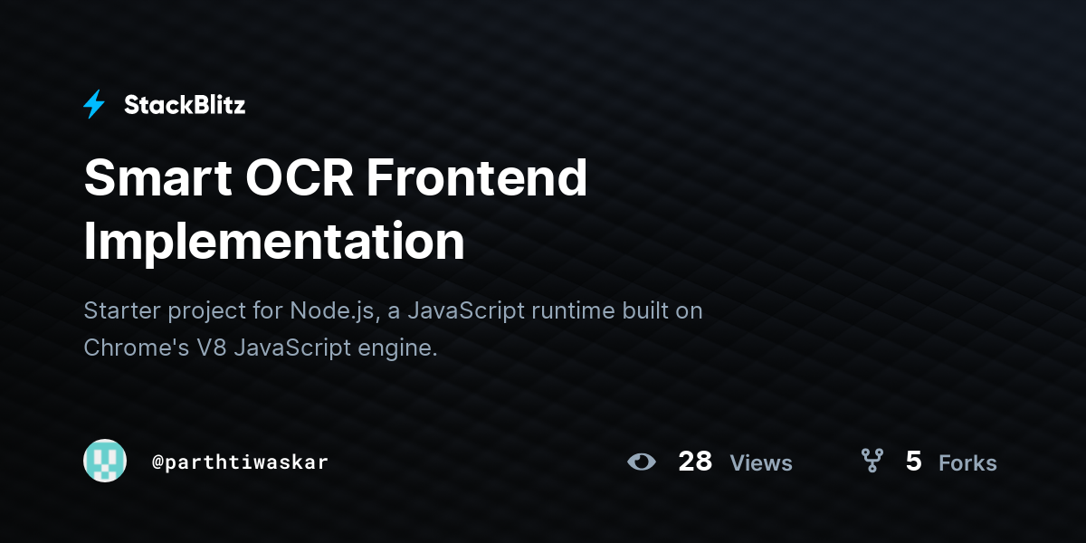 Smart OCR Frontend Implementation - StackBlitz