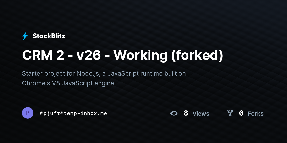 CRM 2 - v26 - Working (forked) - StackBlitz