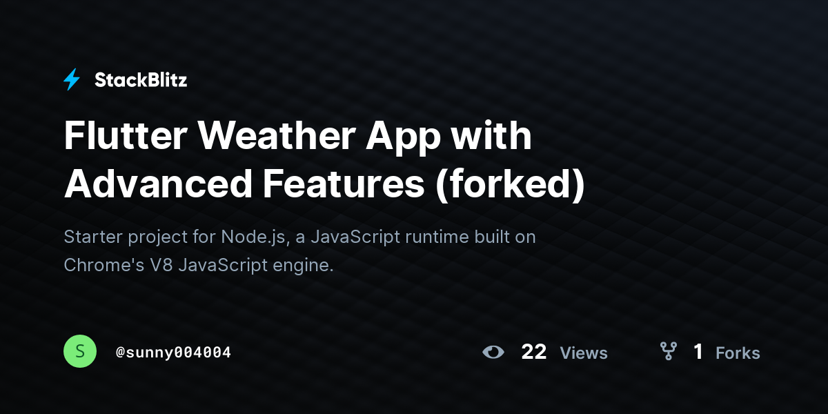 Flutter Weather App with Advanced Features (forked) - StackBlitz