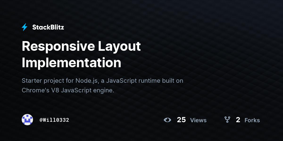 Responsive Layout Implementation Stackblitz