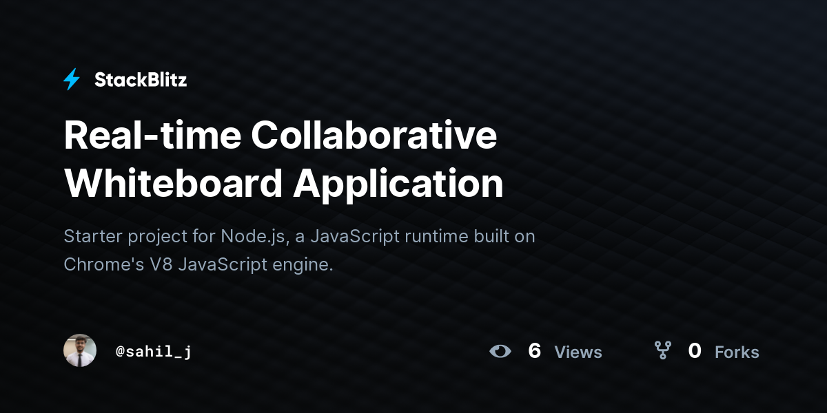 Real-time Collaborative Whiteboard Application - StackBlitz
