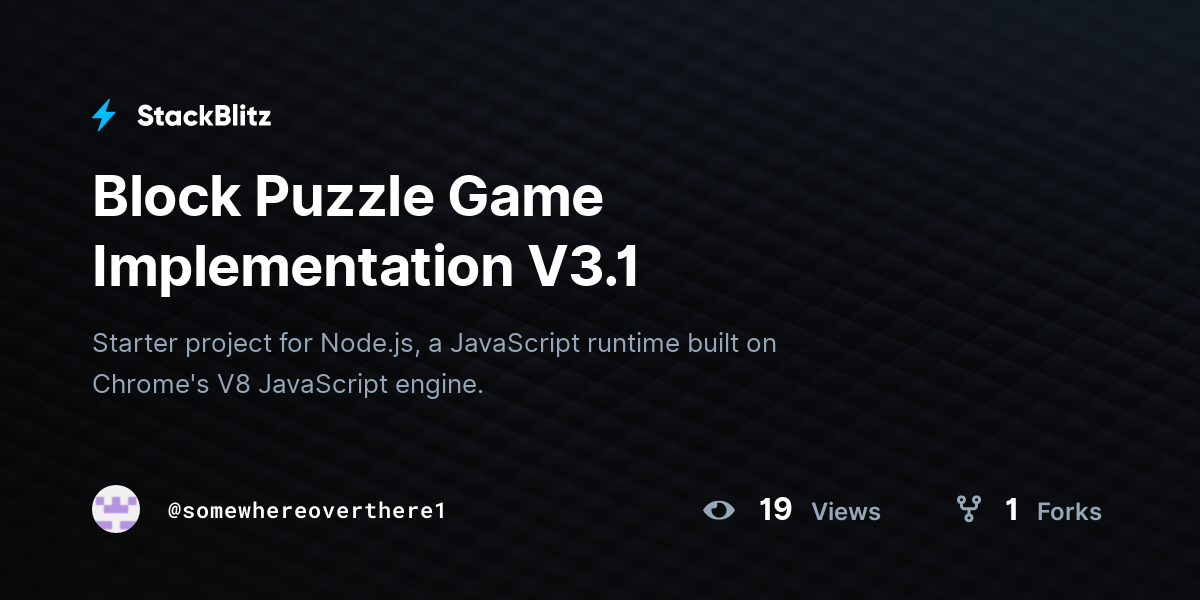 Block Puzzle Game Implementation V3.1 - StackBlitz