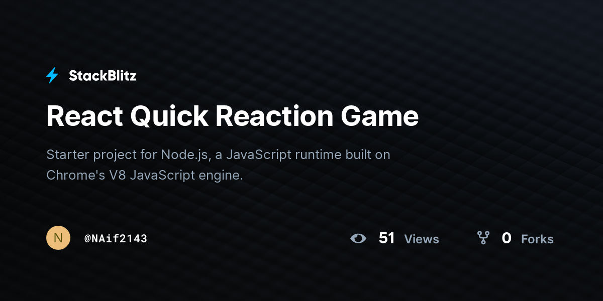 React Quick Reaction Game - StackBlitz
