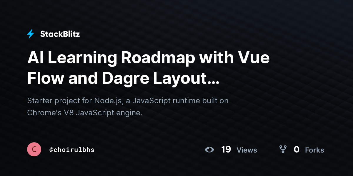 AI Learning Roadmap with Vue Flow and Dagre Layout (duplicated) - StackBlitz