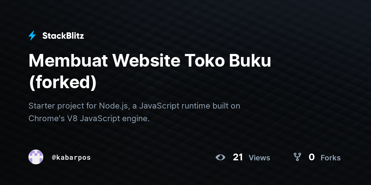 Membuat Website Toko Buku (forked) - StackBlitz