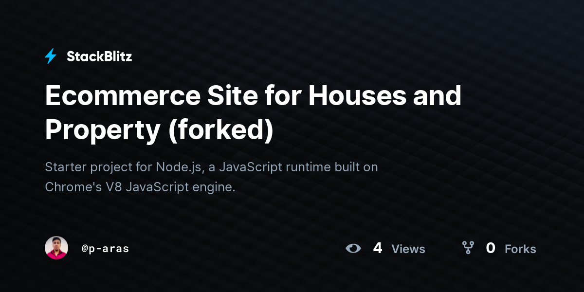 Ecommerce Site for Houses and Property (forked) - StackBlitz