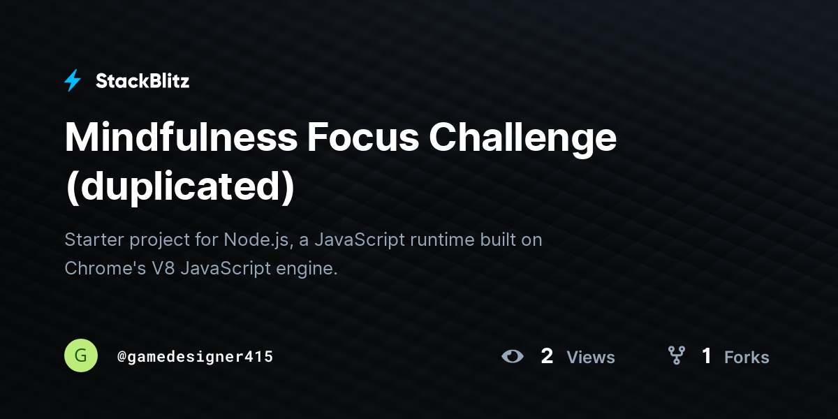 Mindfulness Focus Challenge (duplicated) - StackBlitz