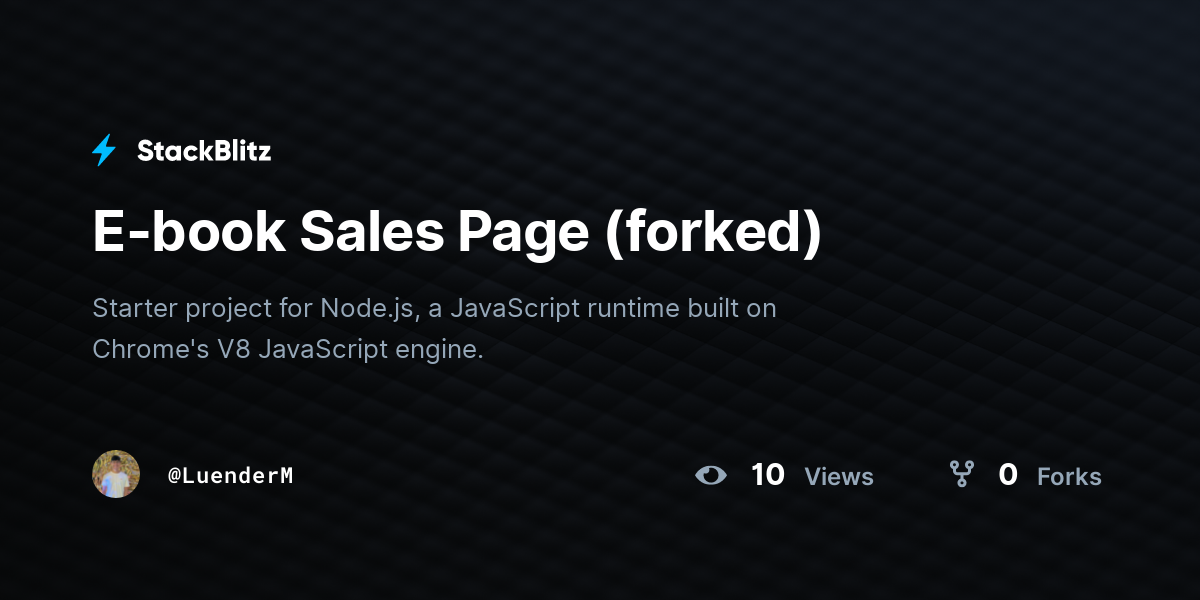 E-book Sales Page (forked) - StackBlitz