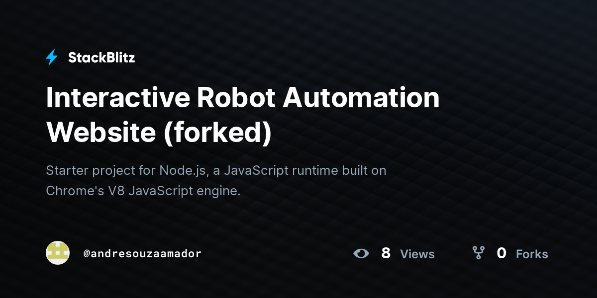 Interactive Robot Automation Website (forked) - StackBlitz