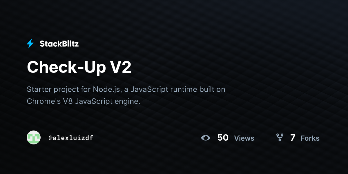 Check-Up V2 - StackBlitz