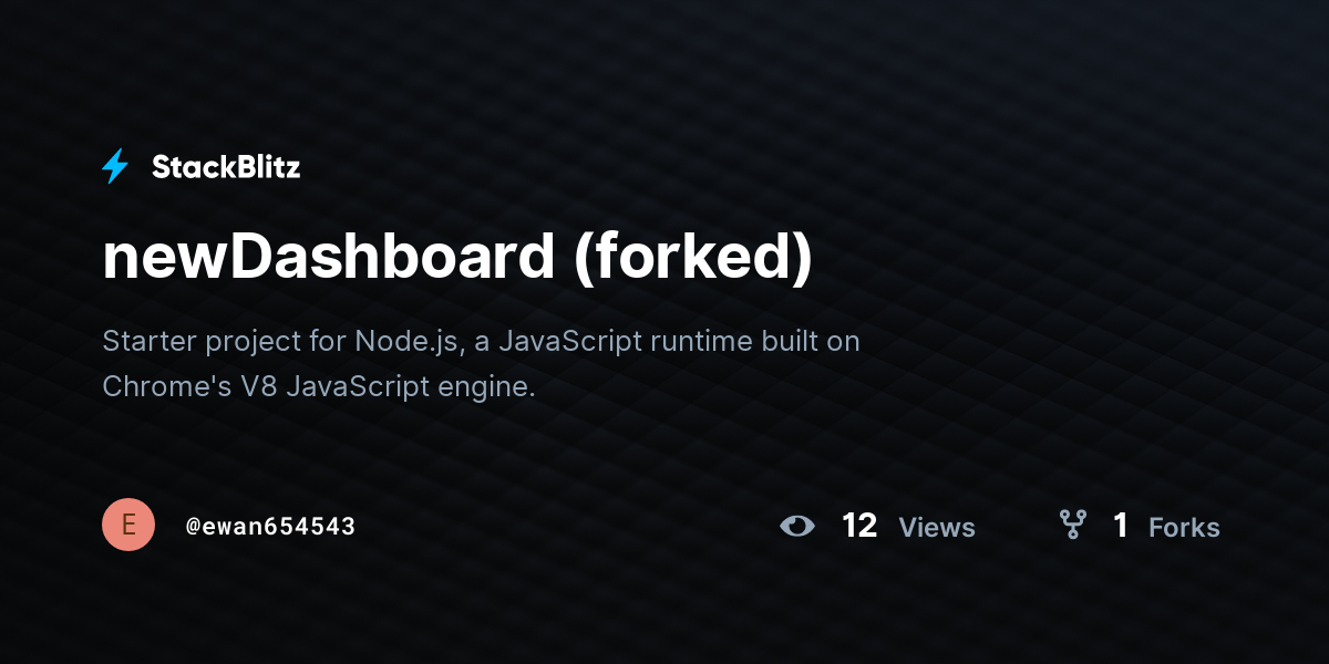 newDashboard (forked) - StackBlitz