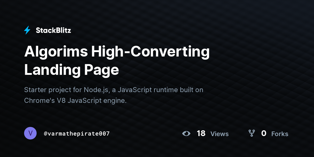 Algorims High-Converting Landing Page - StackBlitz