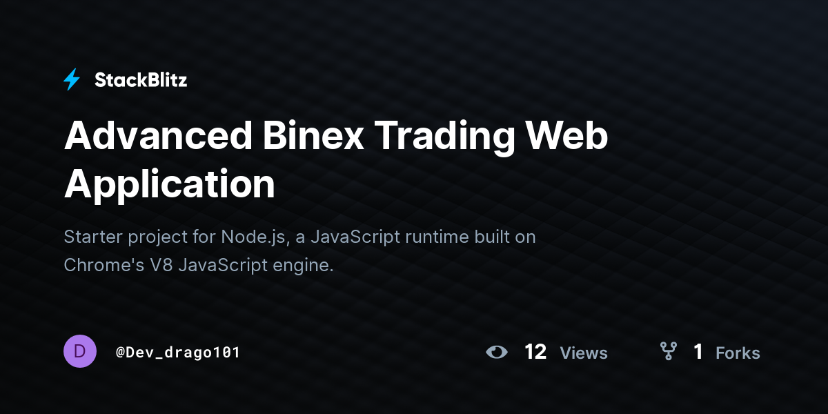 Advanced Binex Trading Web Application - StackBlitz