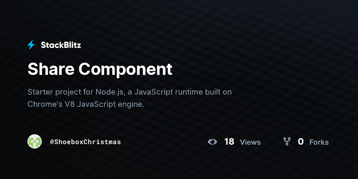 Share Component - StackBlitz