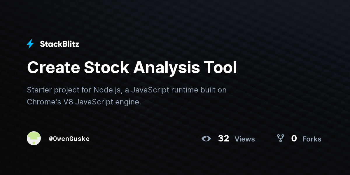 Create Stock Analysis Tool - StackBlitz
