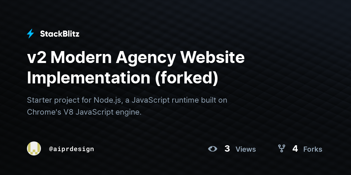 v2 Modern Agency Website Implementation (forked) - StackBlitz