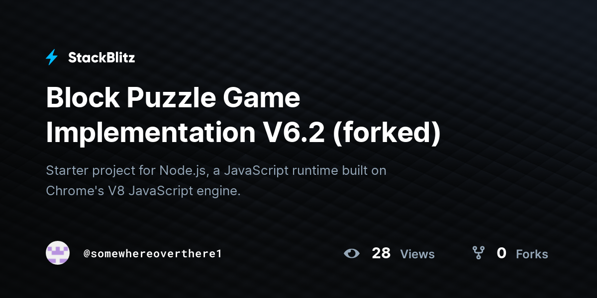 Block Puzzle Game Implementation V6.2 (forked) - StackBlitz