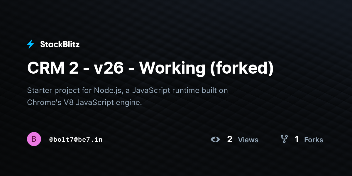 CRM 2 - v26 - Working (forked) - StackBlitz