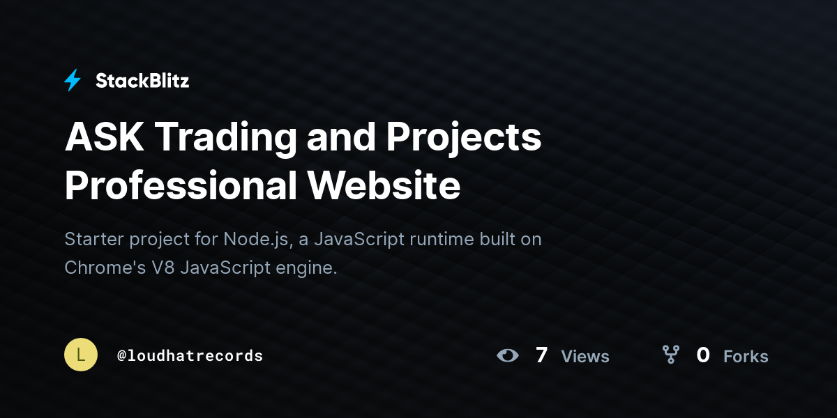 ASK Trading and Projects Professional Website - StackBlitz