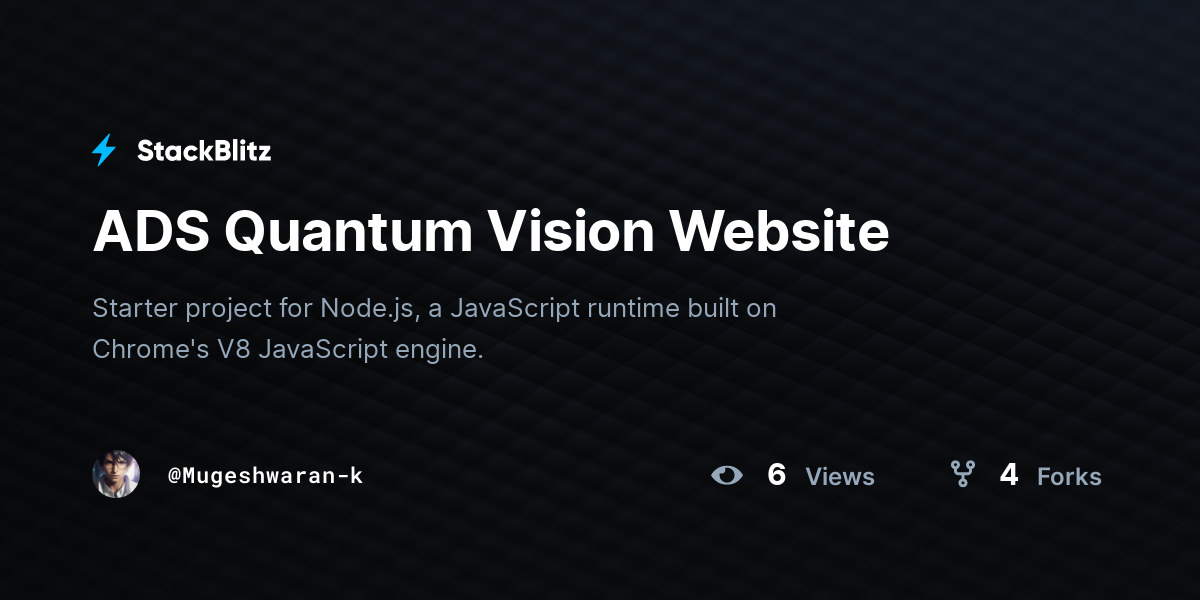 ADS Quantum Vision Website - StackBlitz