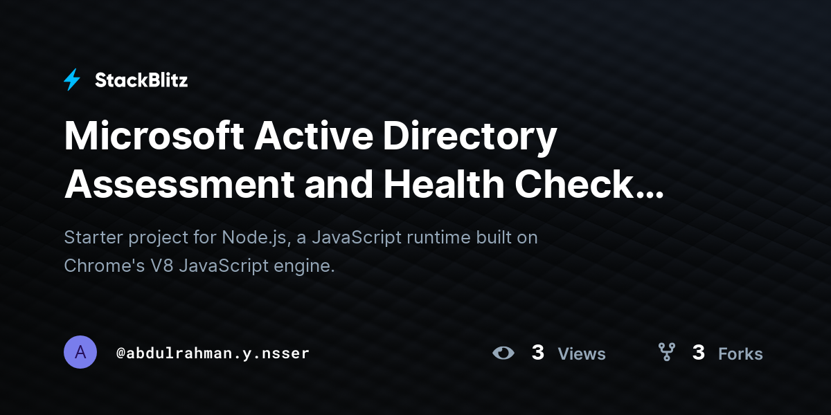 Microsoft Active Directory Assessment and Health Check Report - StackBlitz