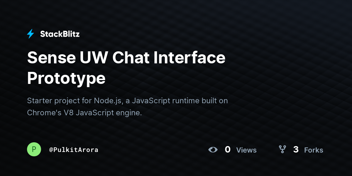 Sense UW Chat Interface Prototype - StackBlitz