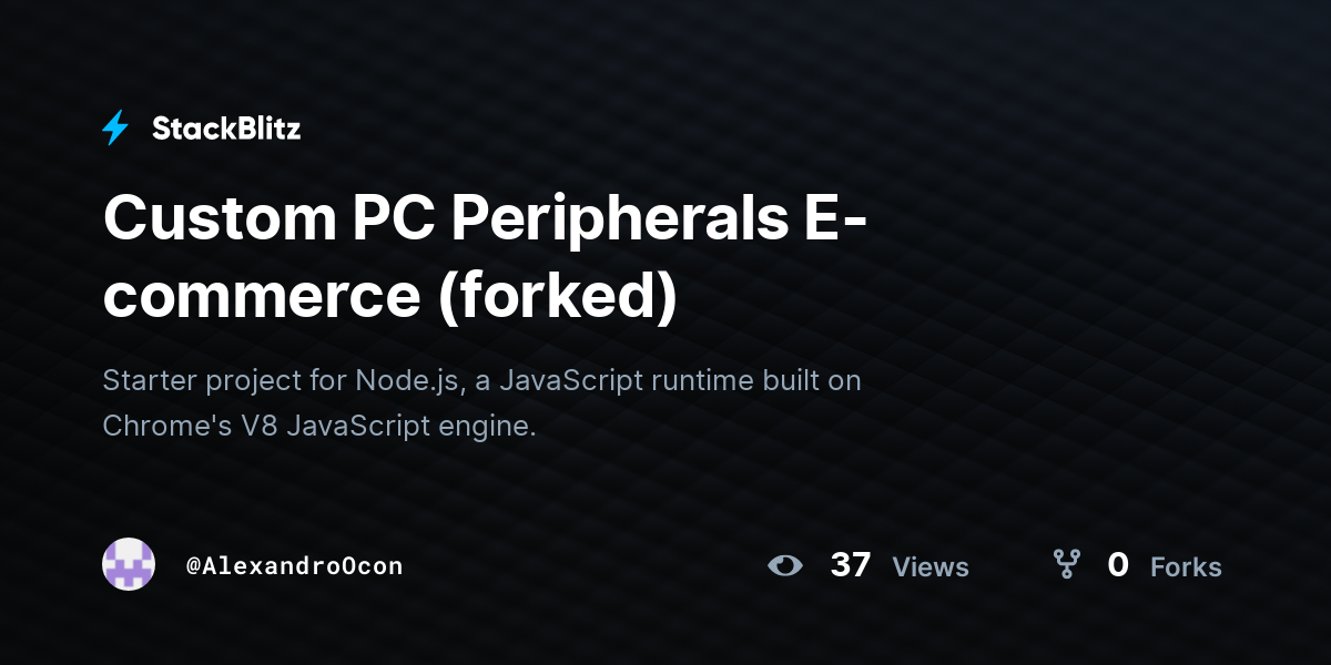 Custom PC Peripherals E-commerce (forked) - StackBlitz