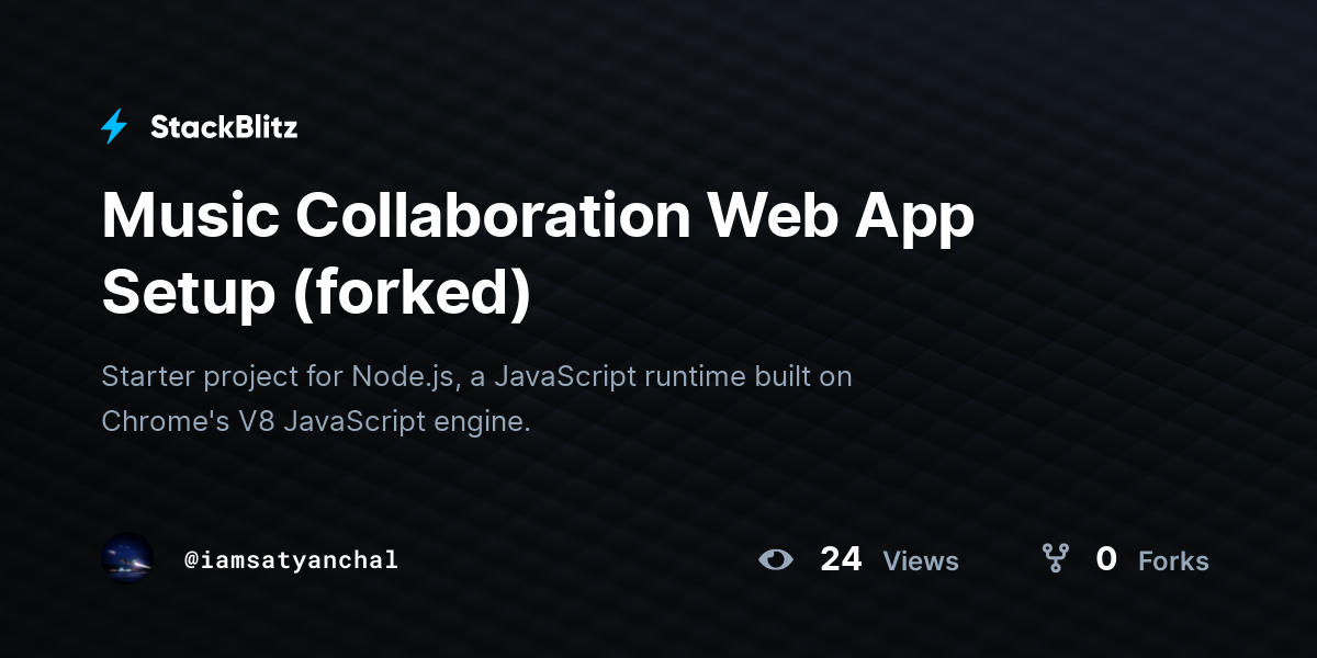 Music Collaboration Web App Setup (forked) - StackBlitz