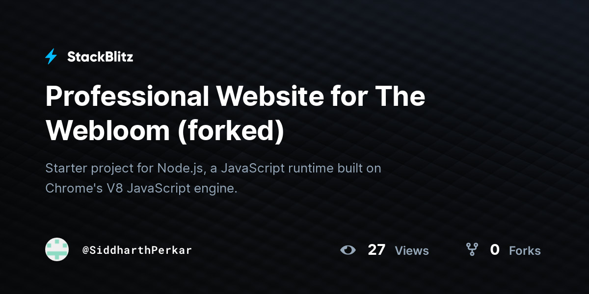Professional Website for The Webloom (forked) - StackBlitz