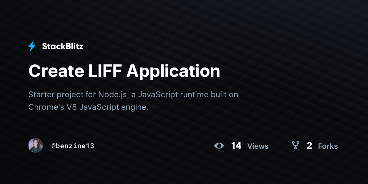 Create LIFF Application - StackBlitz