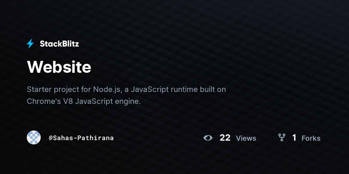 Website - StackBlitz