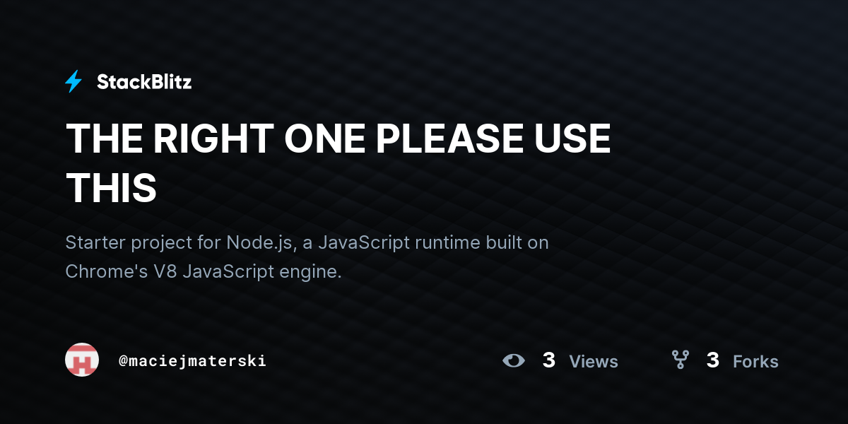 THE RIGHT ONE PLEASE USE THIS - StackBlitz