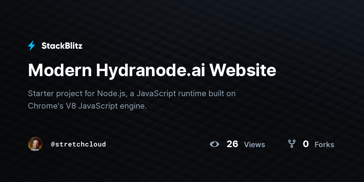 Modern Hydranode.ai Website - StackBlitz