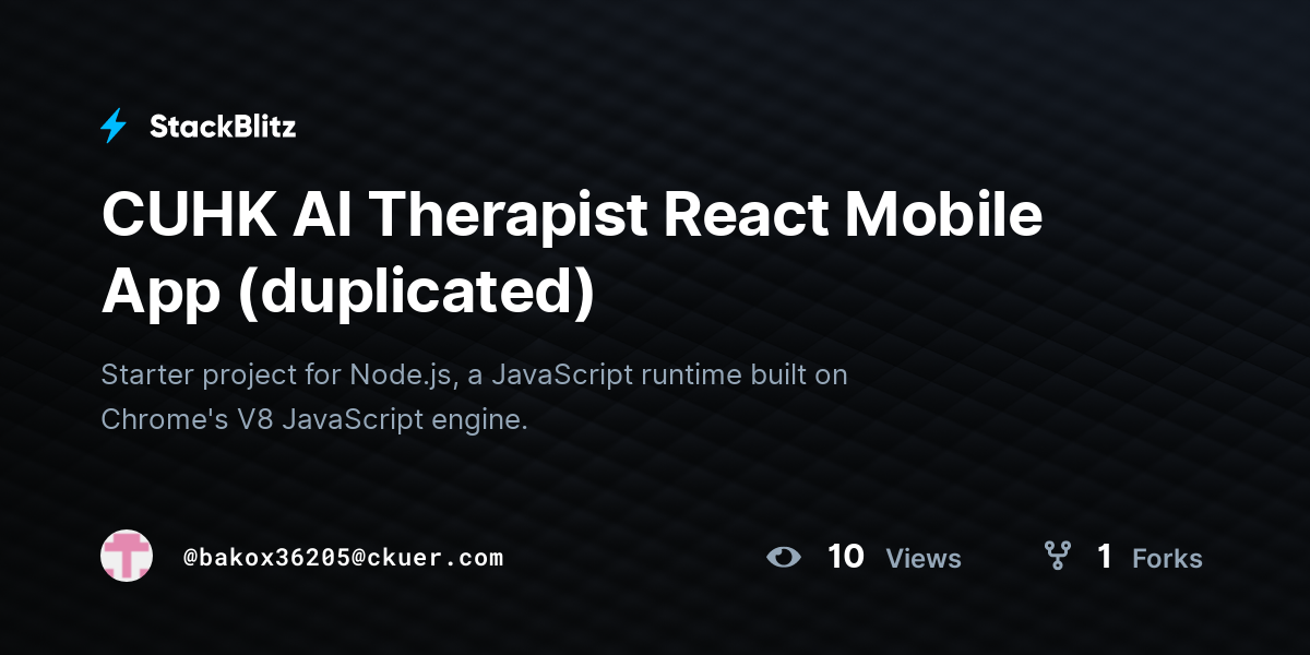 CUHK AI Therapist React Mobile App (duplicated) - StackBlitz